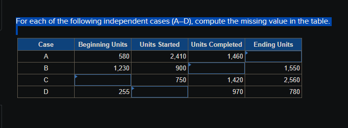 Solved Show me the steps to solve For each of the following | Chegg.com