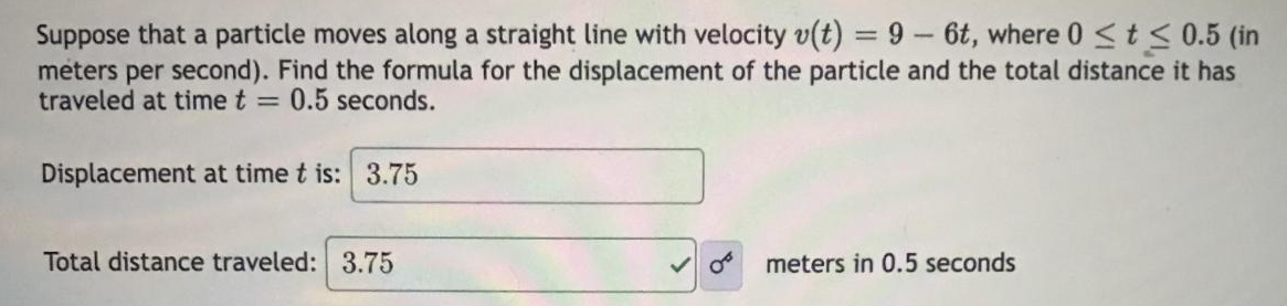 Solved Suppose That A Particle Moves Along A Straight Line