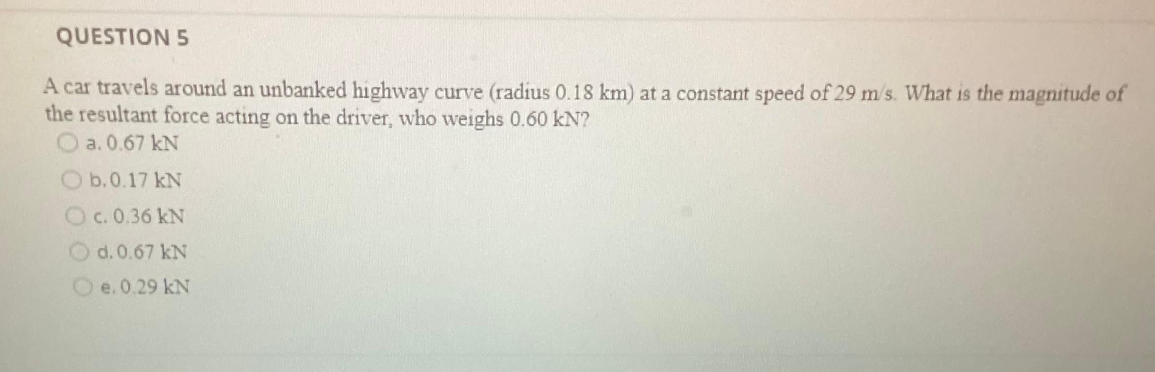 Solved A car travels around an unbanked highway curve | Chegg.com