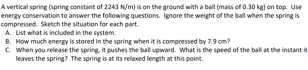 Solved A vertical spring (spring constant of 2243 N/m ) is | Chegg.com