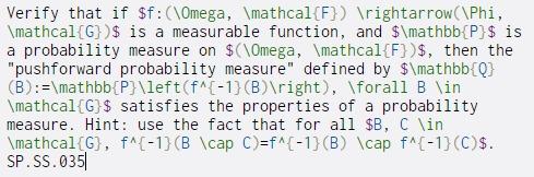Solved Verify that if $f: (\Omega, \mathcal{F}) | Chegg.com