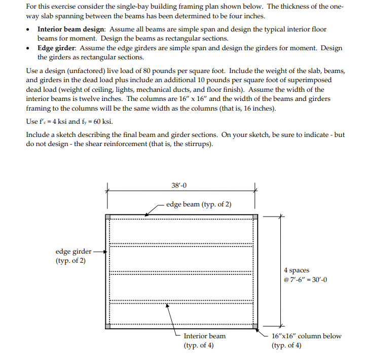 Solved For this exercise consider the single-bay building | Chegg.com