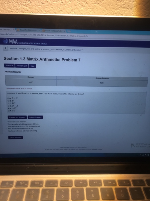 Solved asu.edu/webwork2/Tracogna MAT 343 ONLINE A Summer | Chegg.com