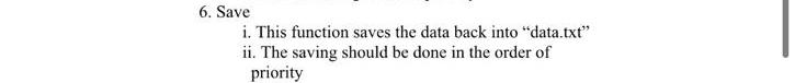 Solved 6. Save i. This function saves the data back into | Chegg.com