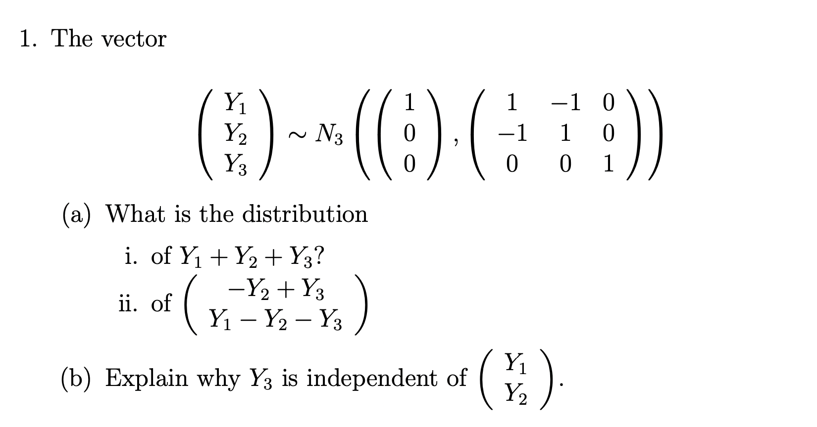 Solved 1. The vector | Chegg.com