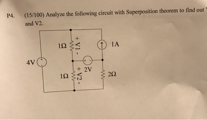 Solved Analyze the following circuit with superposition | Chegg.com
