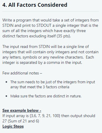 Solved 4. All Factors Considered Write a program that would | Chegg.com