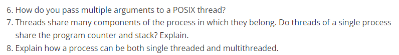 Solved 6. How do you pass multiple arguments to a POSIX | Chegg.com
