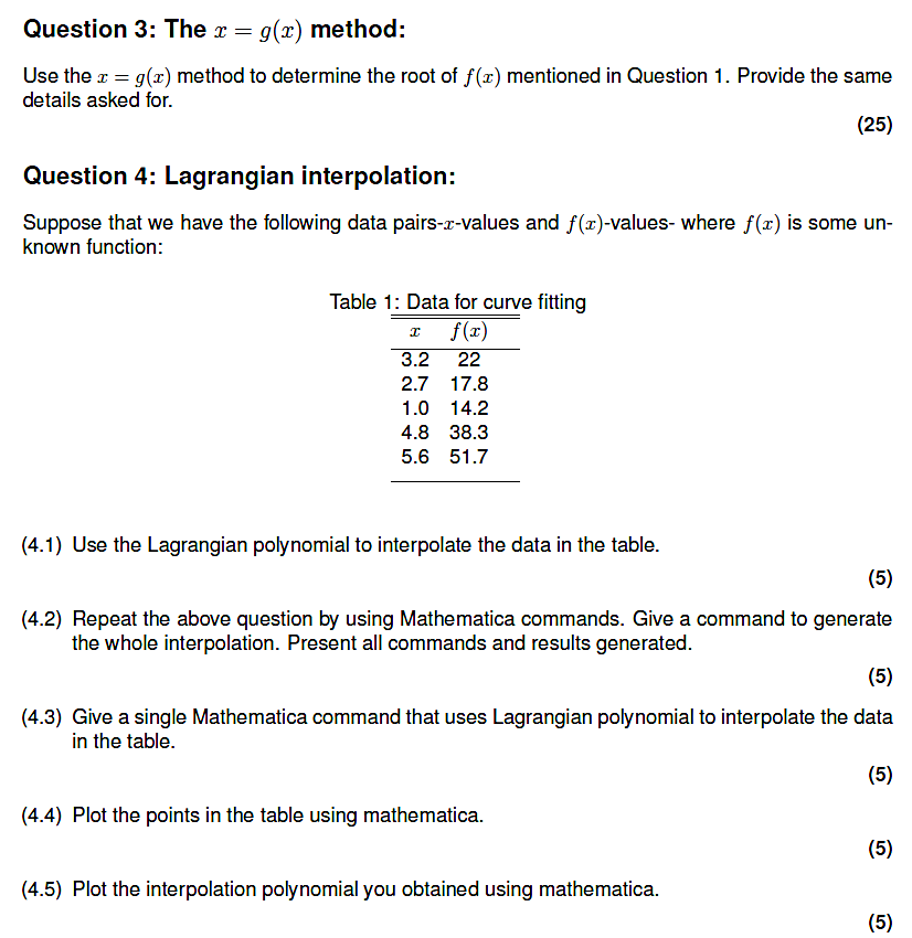 Question 3: The \( ﻿x=g(x) \) ﻿method: Use the \( | Chegg.com