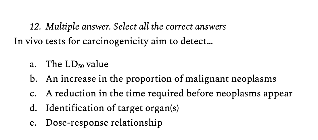 Solved 12. Multiple answer. Select all the correct answers | Chegg.com