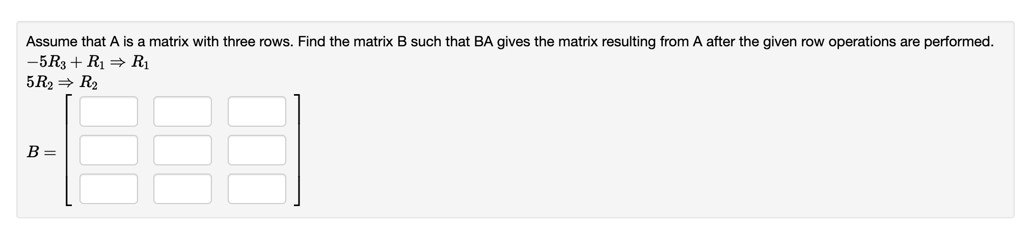 Solved Assume that A is a matrix with three rows. Find the | Chegg.com