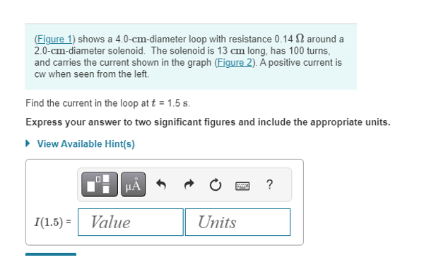 Solved (Figure 1) ﻿shows a 4.0 -cm-diameter loop with | Chegg.com