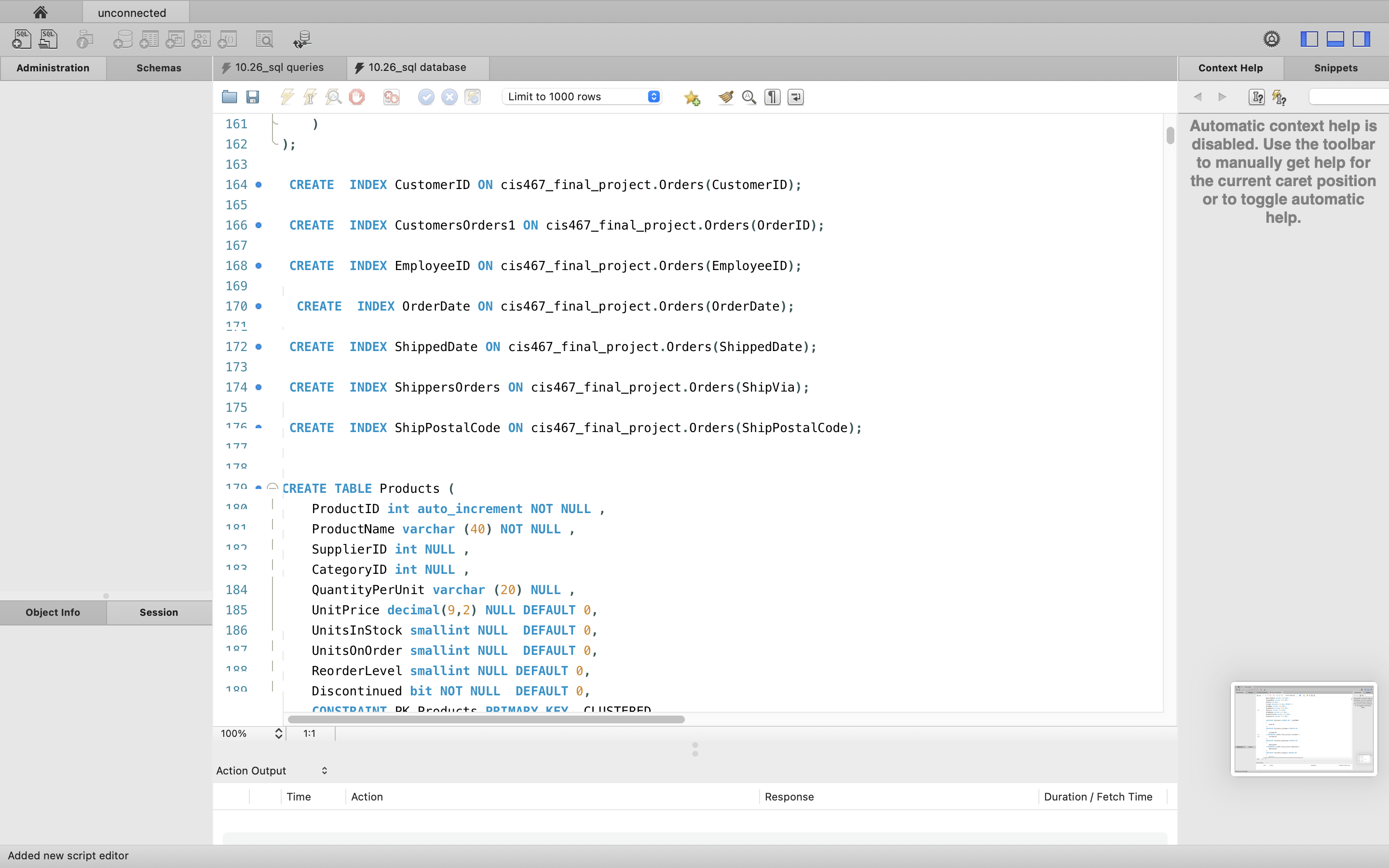 Solved The script file final_project_database_cis467.sql | Chegg.com