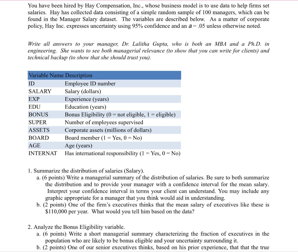 ID AGE 15 14 101 102 103 104 105 SALARY EXP 93,302 | Chegg.com