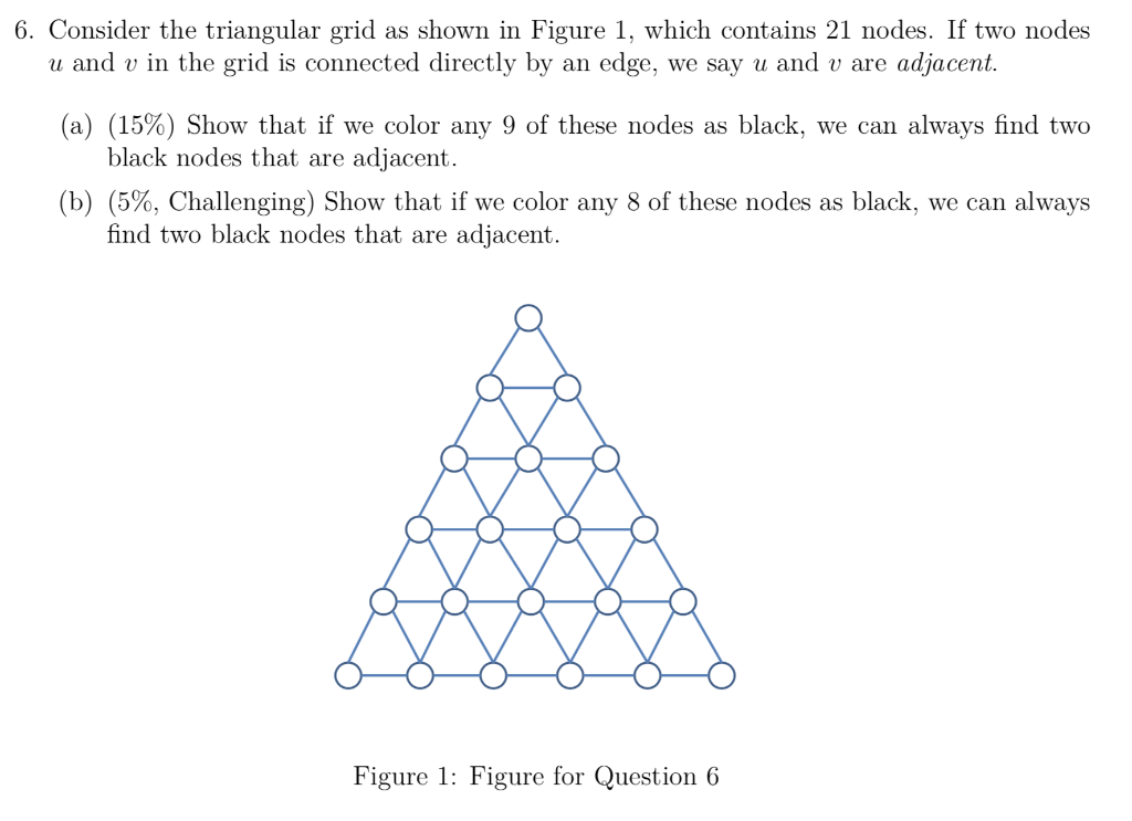 Solved 6. Consider the triangular grid as shown in Figure 1, | Chegg.com