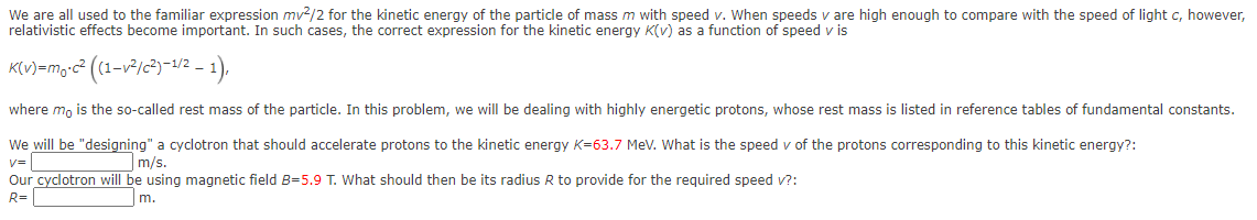 Solved We are all used to the familiar expression mv2/2 for | Chegg.com