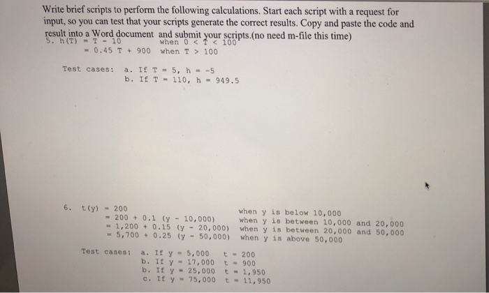 Solved Write brief scripts to perform the following | Chegg.com