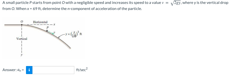 Solved A small particle P starts from point O with a | Chegg.com