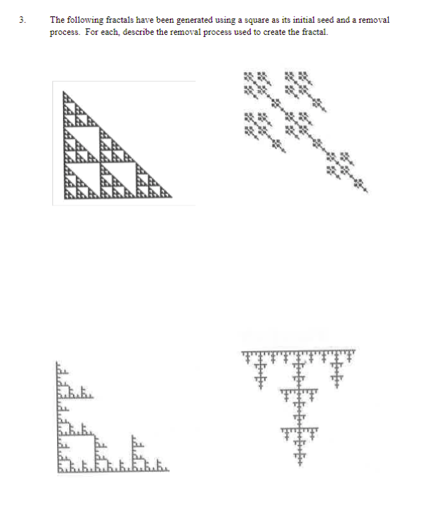 Solved The following fractals have been generated using a | Chegg.com