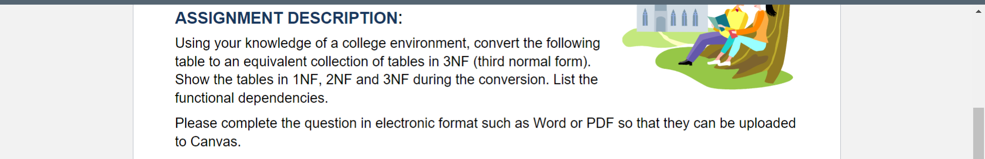 Solved ASSIGNMENT DESCRIPTION: Using your knowledge of a | Chegg.com