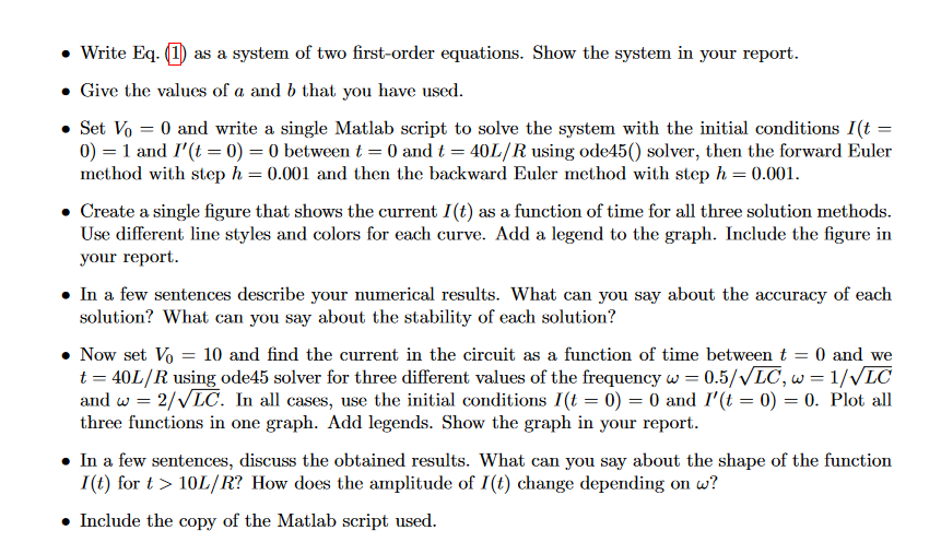 Solved Question 3: oscillations in an electric circuit and | Chegg.com