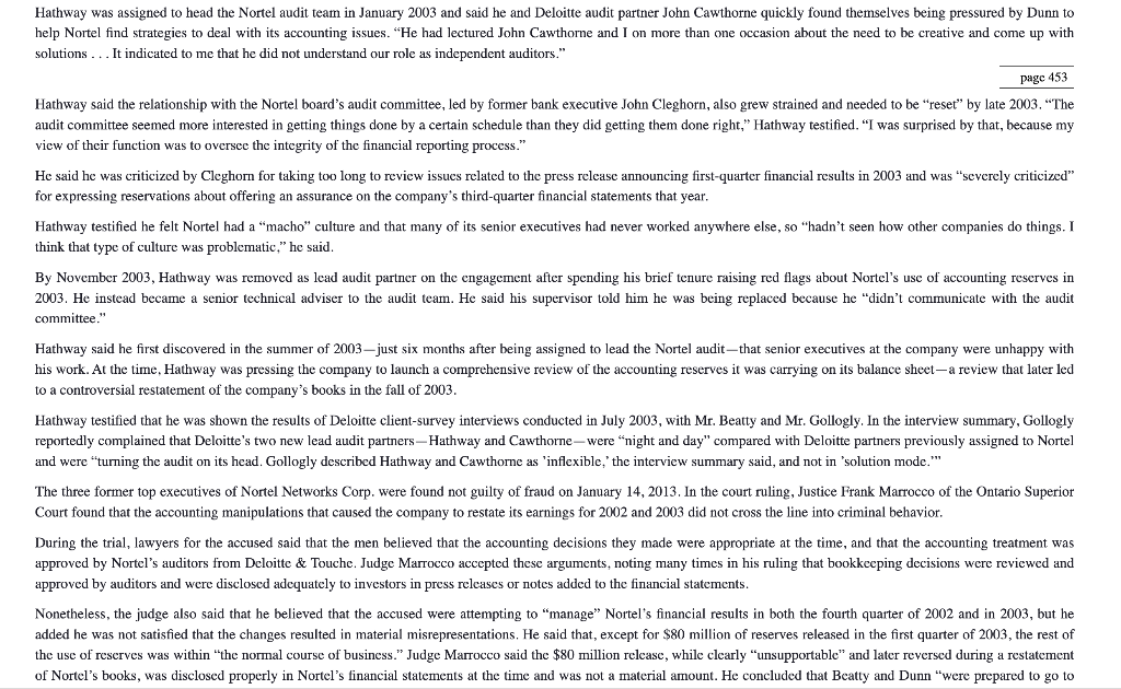 Case 7-1 Nortel Networks Canada-based Nortel Networks | Chegg.com