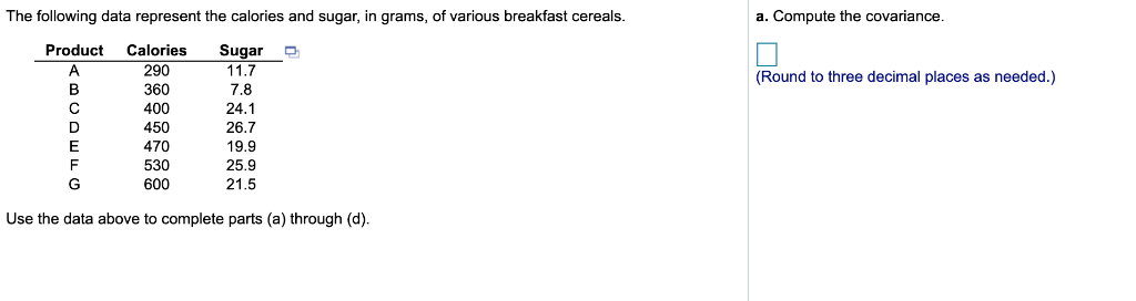 Solved a. Compute the covariance. b. Compute the coefficient | Chegg.com
