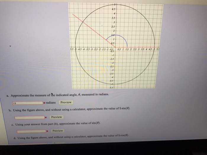 a. Approximate the measure of the indicated angle, | Chegg.com