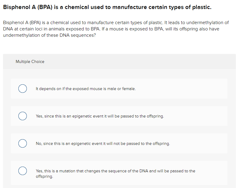 Solved Bisphenol A (BPA) is a chemical used to manufacture | Chegg.com