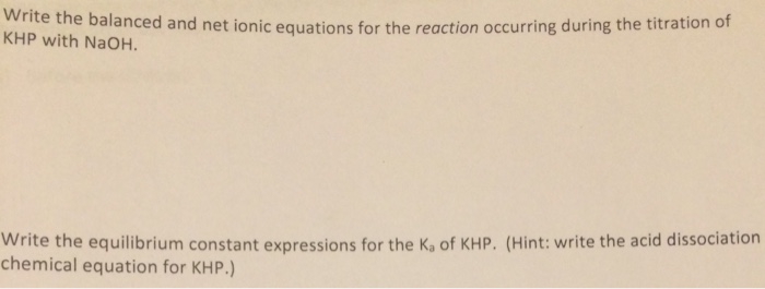 Solved Write the balanced and net ionic equations for the | Chegg.com