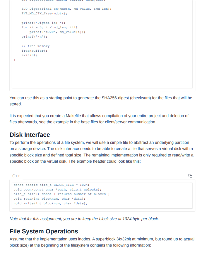 Solved We are tasked with creating a File System Interface. | Chegg.com