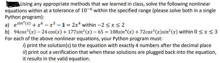 Using any appropriate methods that we learned in | Chegg.com
