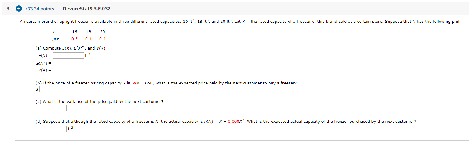 Solved + -/33.34 points DevoreStat9 3.E.032 3. An certain | Chegg.com