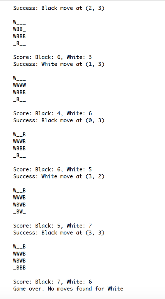 How to make a reversi/othello game in JAVA without | Chegg.com