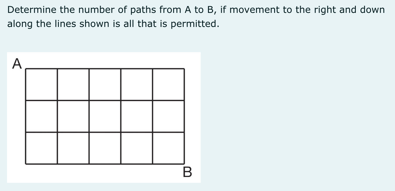 Solved Determine the number of paths from A to B, if | Chegg.com