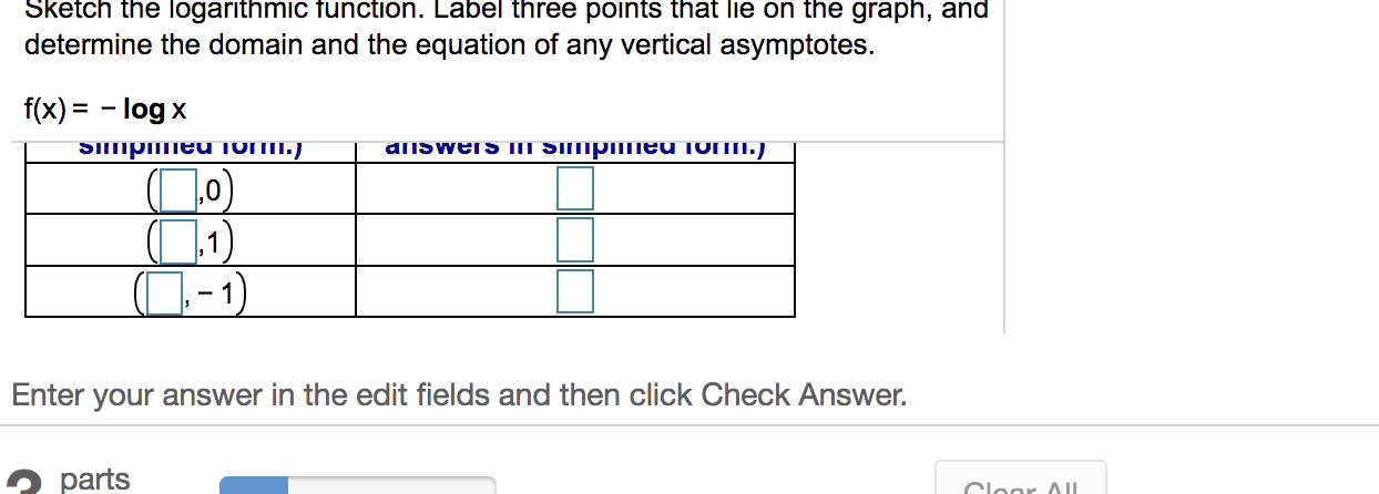 Solved 5.2.SbS-49 Sketch the logarithmic function. Label | Chegg.com