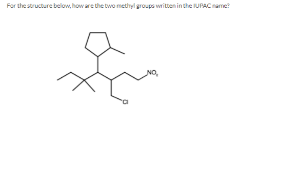 Solved For the structure below, how are the two methyl | Chegg.com