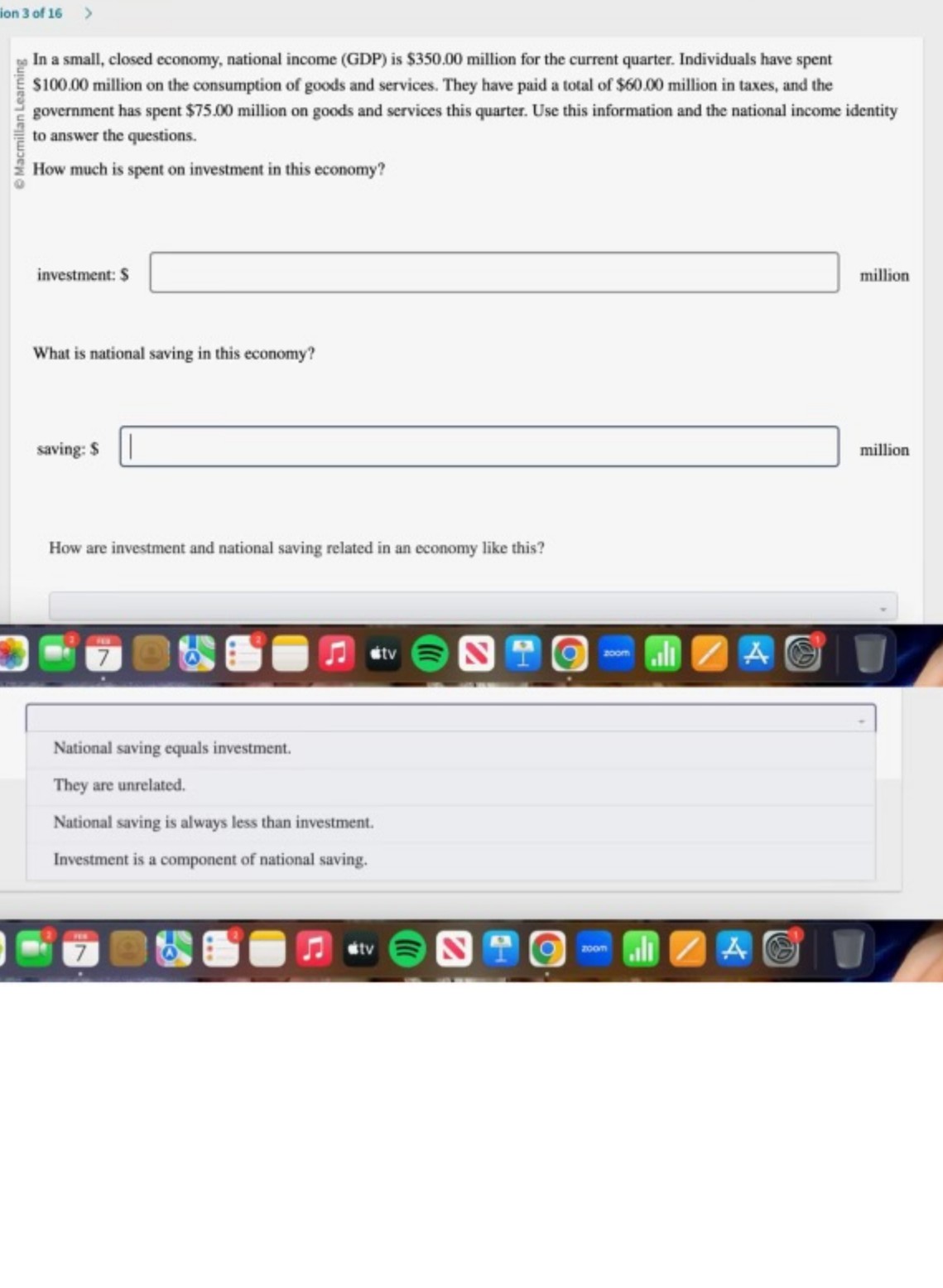 Solved National saving equals investment.They are | Chegg.com