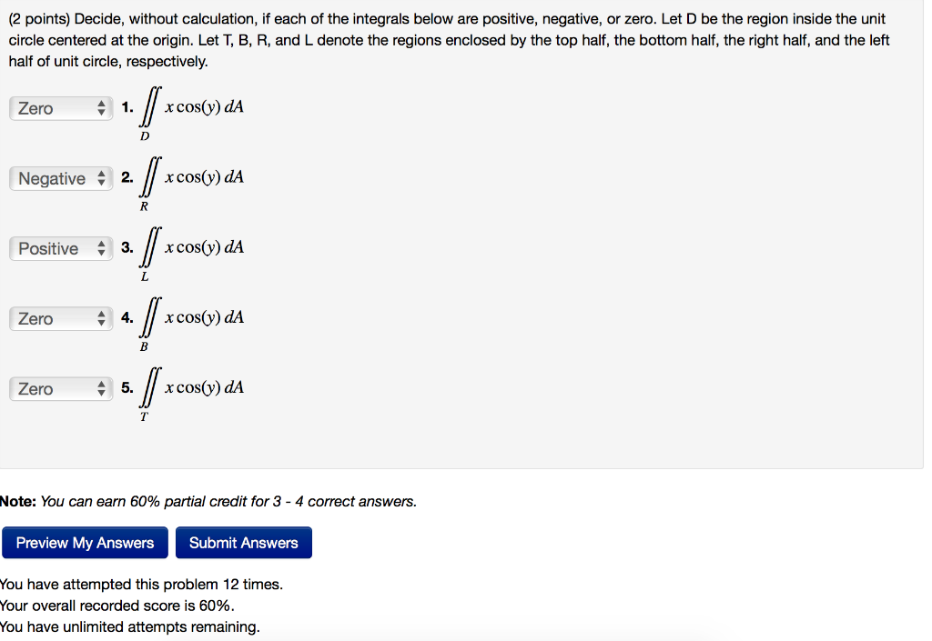 Solved (2 points) Decide, without calculation, if each of | Chegg.com