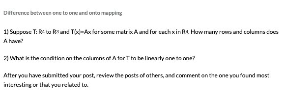 Solved Difference between one to one and onto mapping 1) | Chegg.com