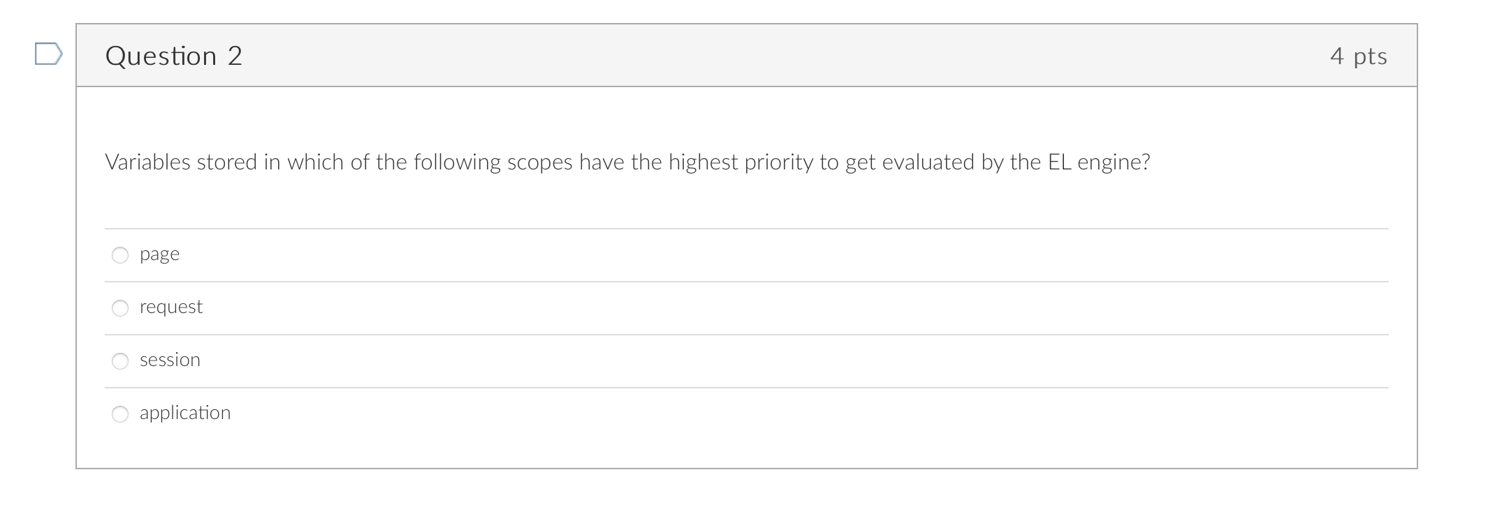 Solved Variables stored in which of the following scopes | Chegg.com