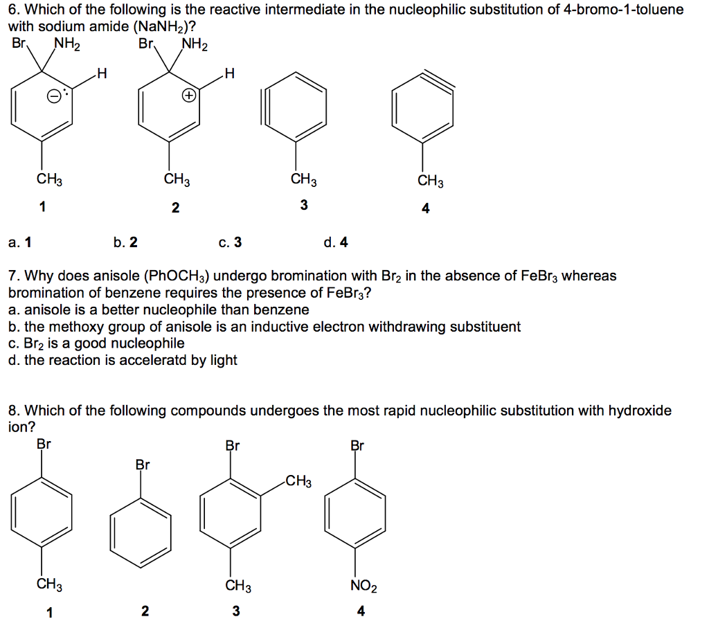 Solved 6. Which of the following is the reactive | Chegg.com