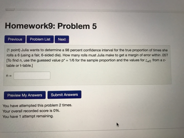 Solved Homework9: Problem5 Previous Problem List Next (1 | Chegg.com