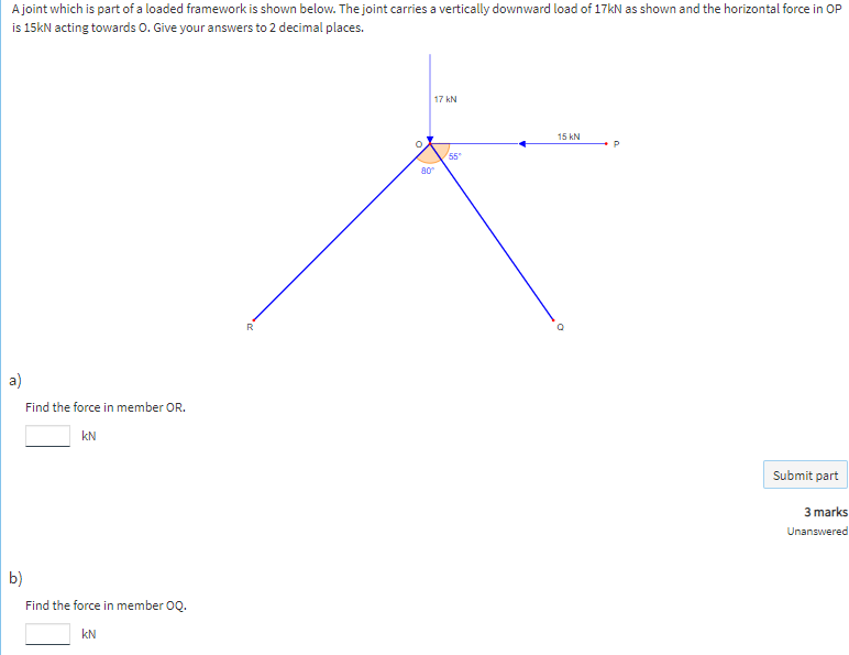 Solved Ajoint which is part of a loaded framework is shown | Chegg.com