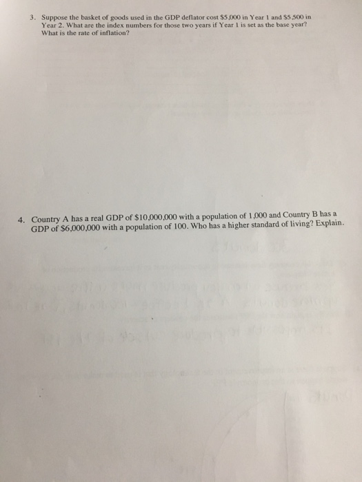 Solved 3. Suppose the basket of goods used in the GDP | Chegg.com