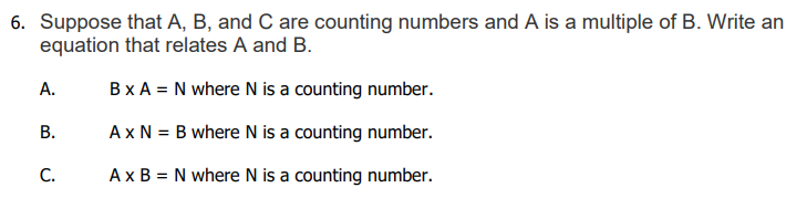Solved 5. Suppose that A,B, and C are counting numbers and A | Chegg.com