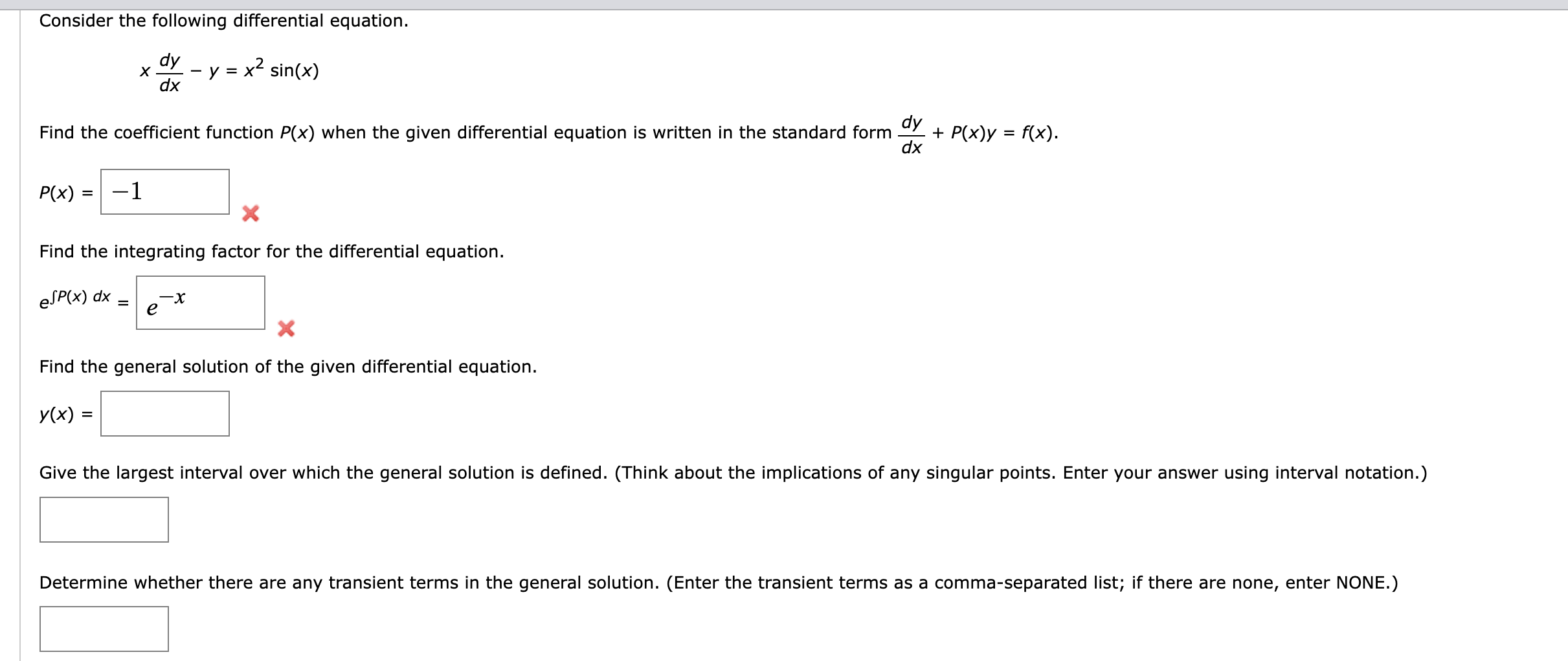 Solved Consider the following differential equation. | Chegg.com