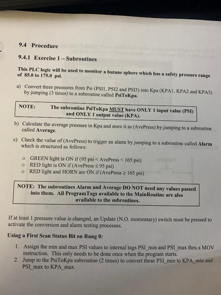 using RS logix to create two ladder diagram | Chegg.com