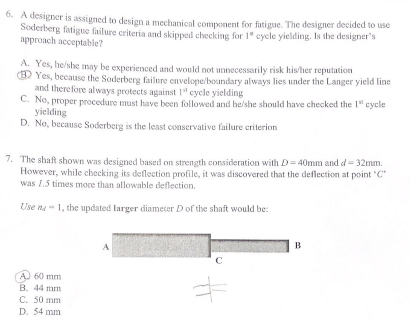 Solved 6. A designer is assigned to design a mechanical | Chegg.com