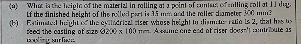 Solved (a) What is the height of the material in rolling at | Chegg.com